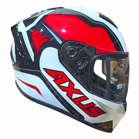 CASCO AXUS CYBORG ROJO/NEGRO/BLANCO TALLA XL | Motocool